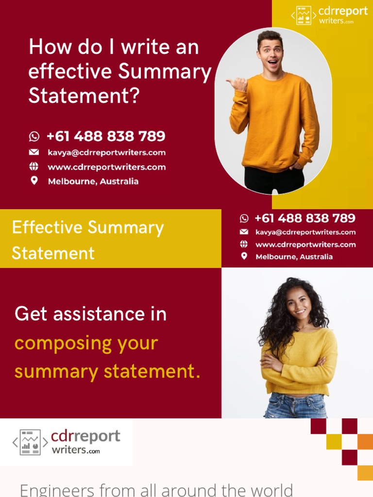 Write an Effective CDR Summary Statement | PDF | Cognition | Communication