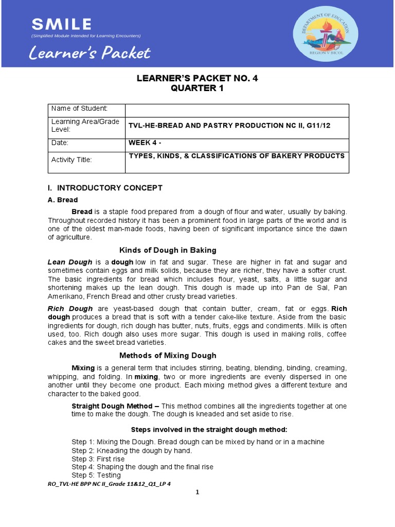 Lp4 Ro TVL He BPP Ncii Grade 11 q1 Edited | Download Free PDF | Breads ... Lp4 Ro TVL He BPP Ncii Grade 11 q1 Edited | Download Free PDF | Breads ...