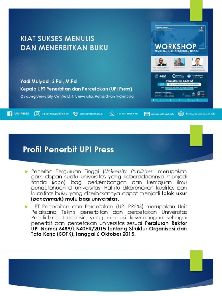 3 - Materi - Workshop Upi Press 2020 | PDF
