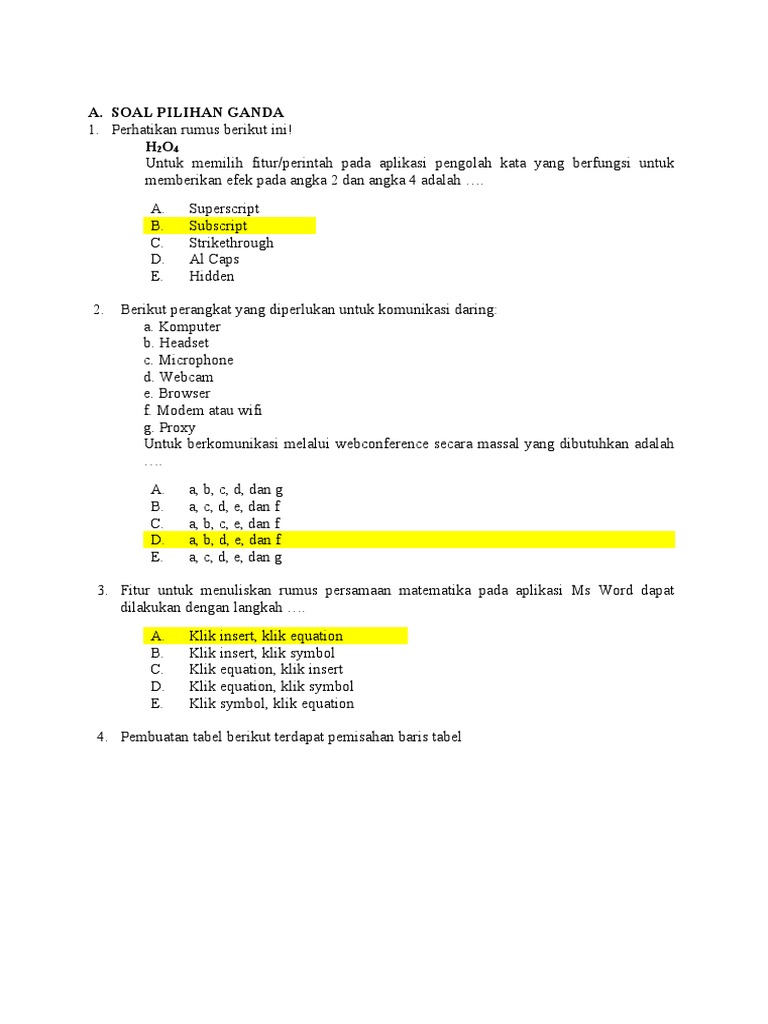 Soal Simdig | PDF | Game & Aktivitas | Komputer