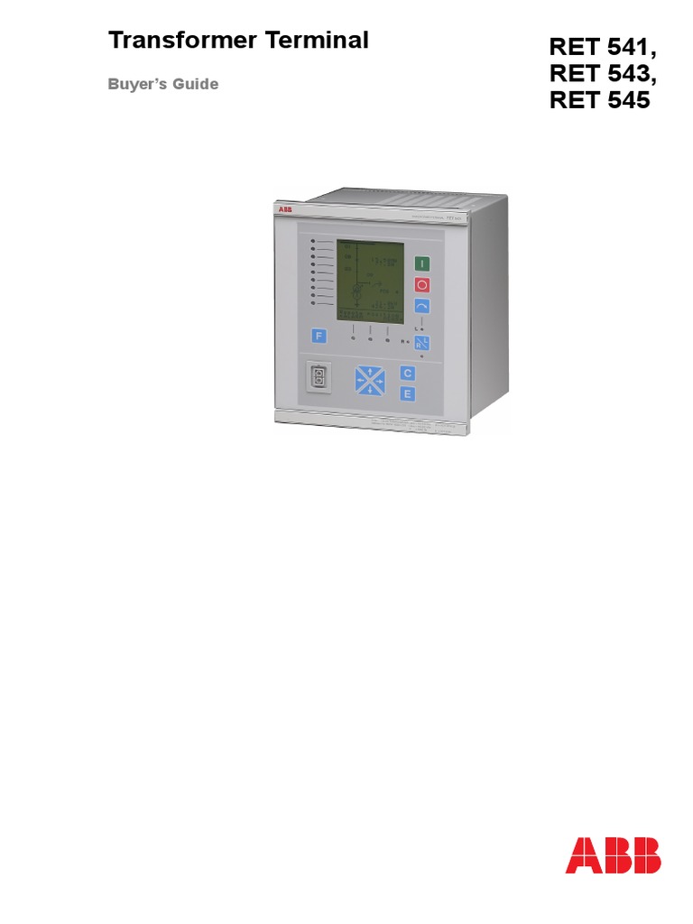 Transformer Terminal RET 541, RET 543, RET 545: Buyer's Guide | PDF ...