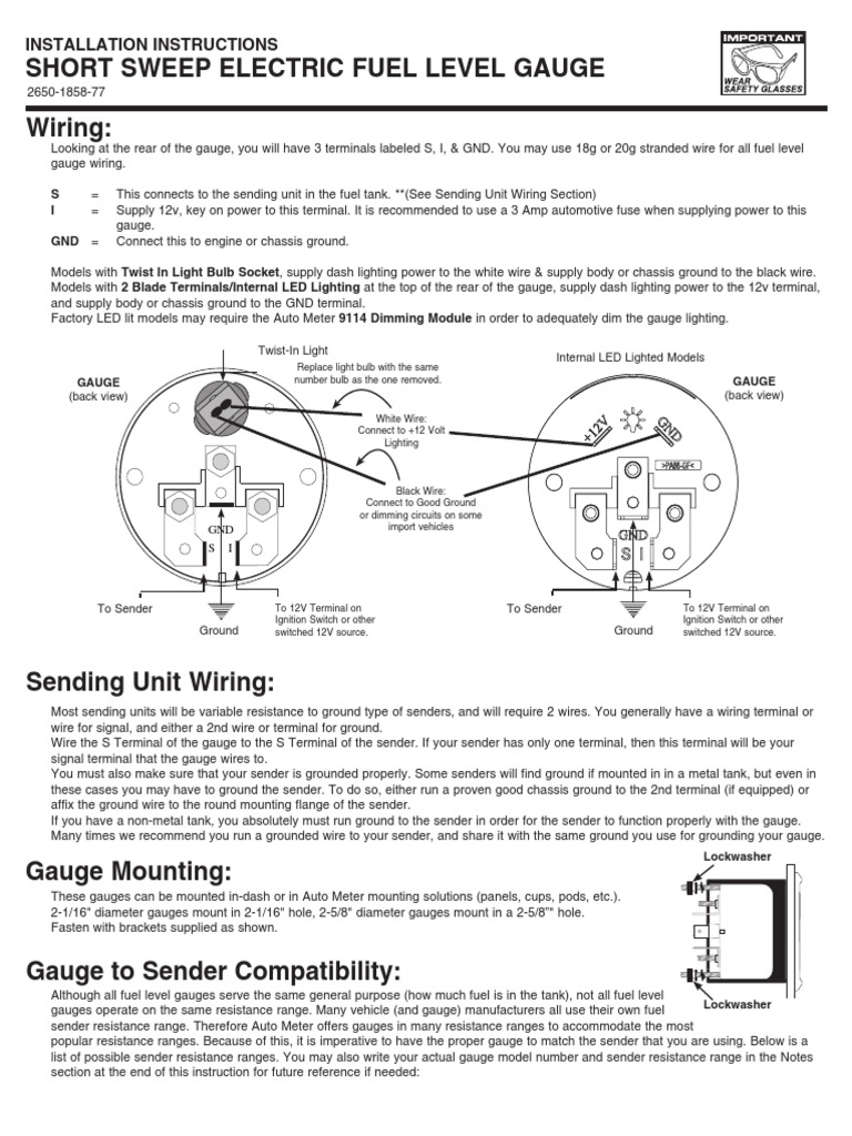 Fuel Level Sensor Wiring Harness Replacement | PDF | Electrical Wiring ...