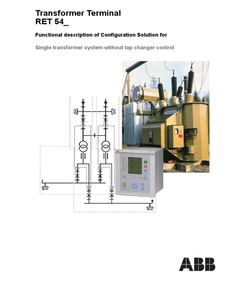 Transformer Terminal RET 54 - : Single Transformer System Without Tap ...
