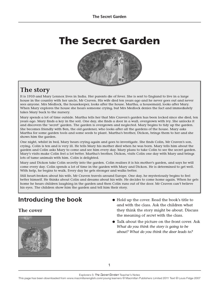 Explorers 5 The Secret Garden | PDF | The Secret Garden | Linguistics