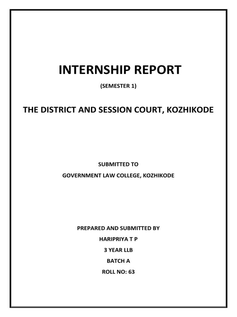 Internship Report Family Law | PDF | Jurisdiction | Magistrate
