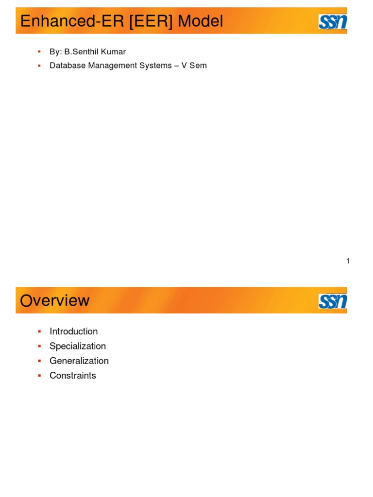 Enhanced Er Model Pdf Inheritance Object Oriented Programming Class Computer Programming
