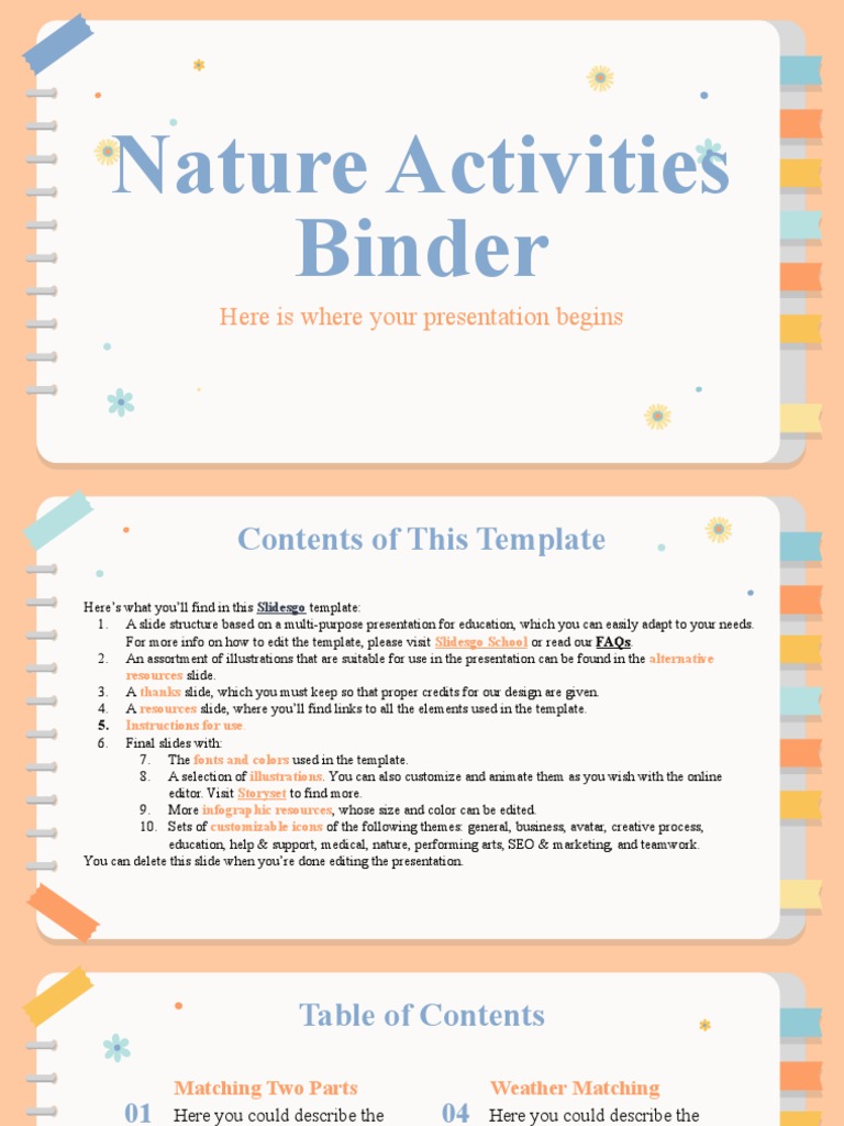Nature Activities Binder | PDF