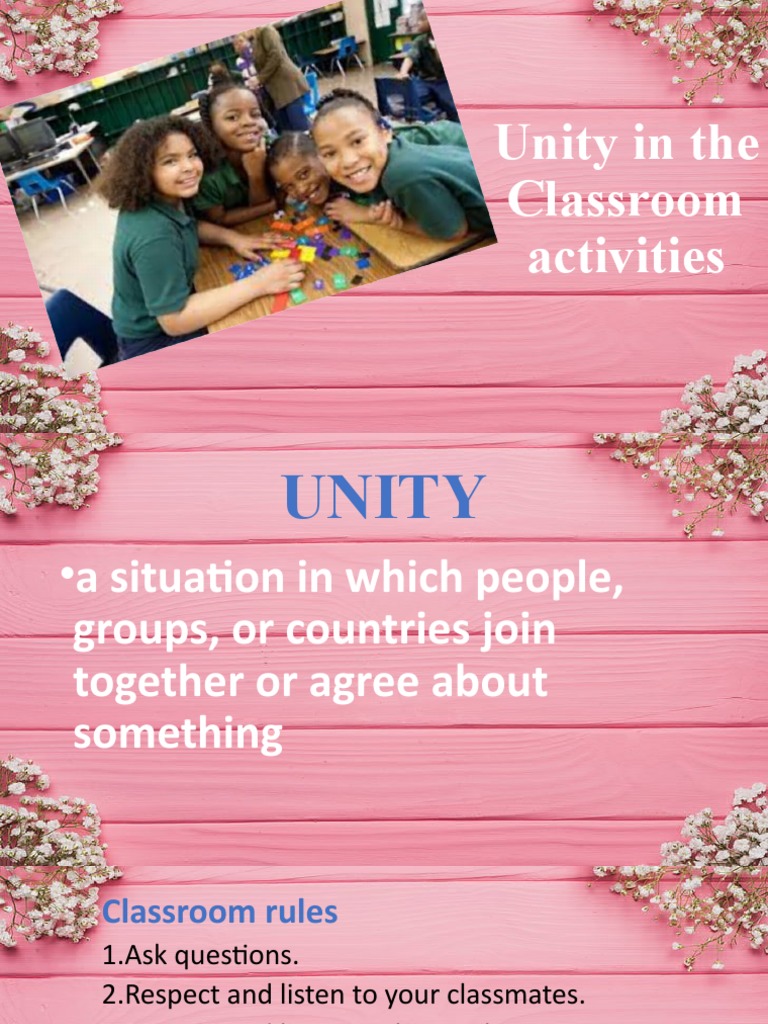 Unity in The Classroom Activities | PDF
