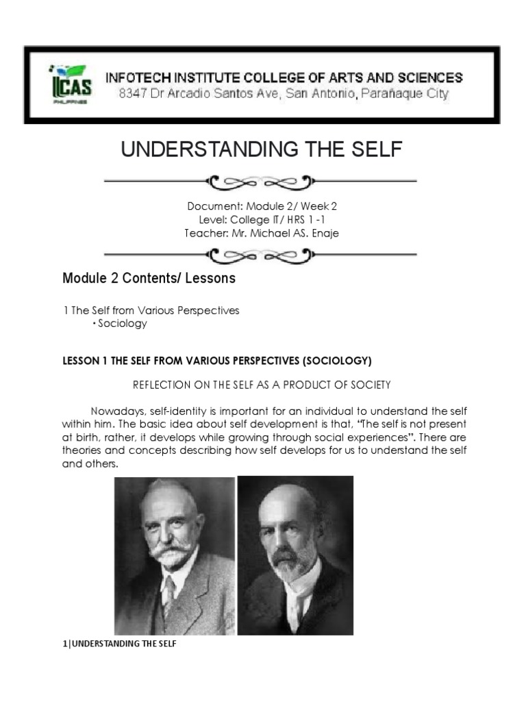 Understanding The Self Module 2 | PDF | Self Concept | Self