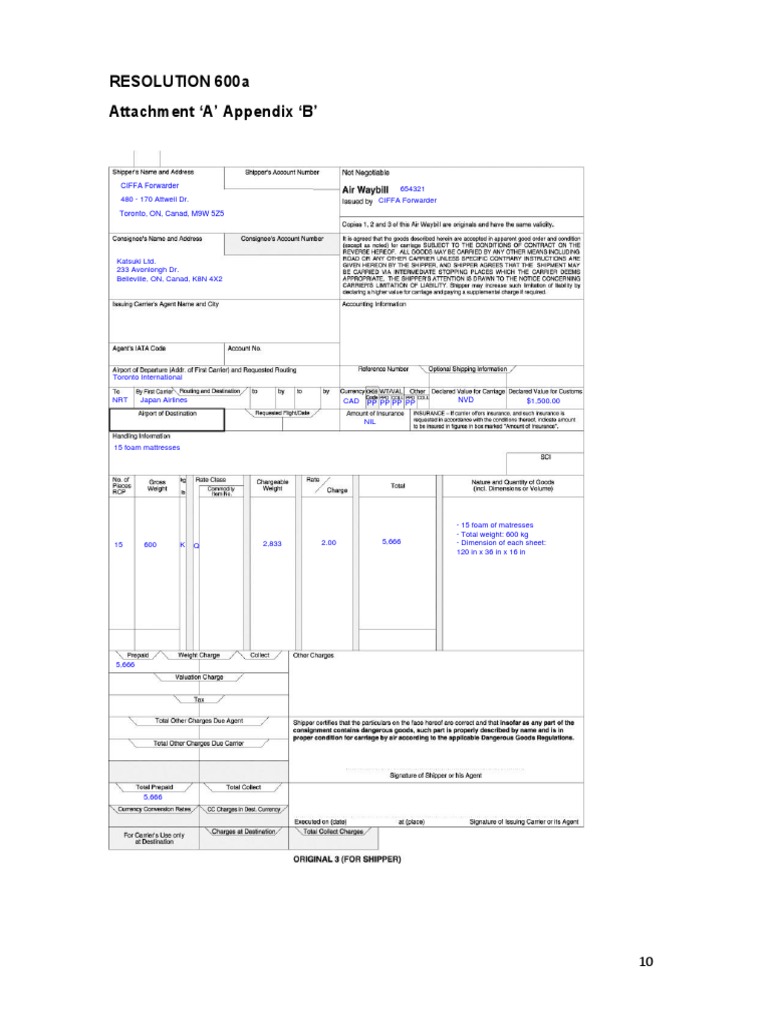 Shipment 2 - HAWB | PDF