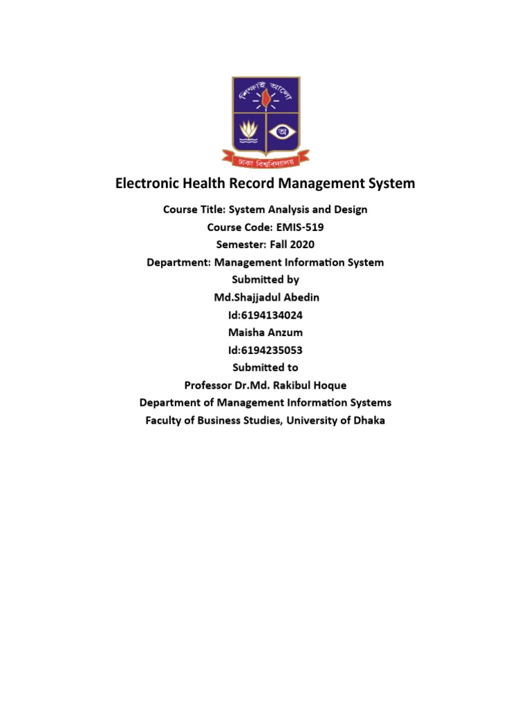 Electronic Health Record Management System | Download Free PDF ...
