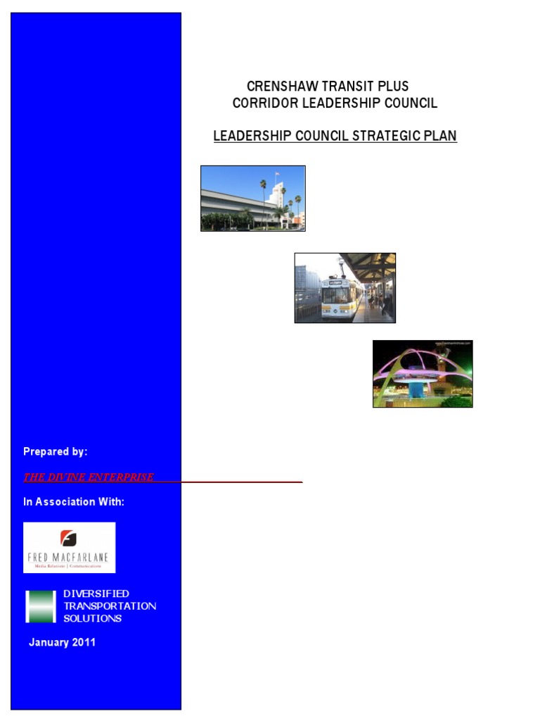 Crenshaw Transit Plus Corridor Leadership Council Leadership Council ...