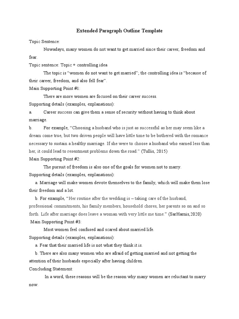 Extended Paragraph Online Template | PDF