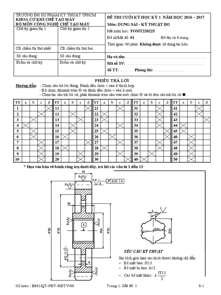 ĐAP AN DUNG SAI-HK1 nam 16-17 | PDF