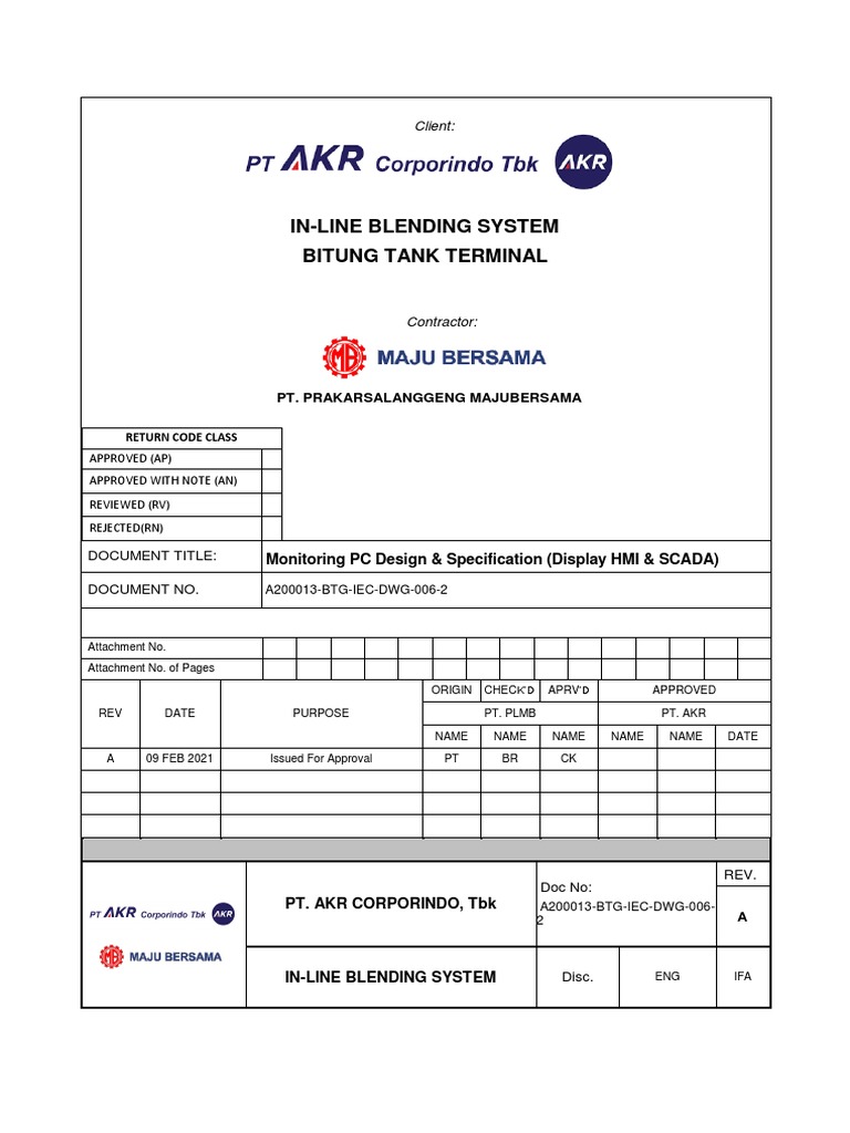 A200013-BTG-IEC-DWG-006-2 Monitoring PC Design & Specification (Display ...