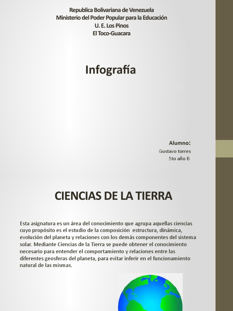 Infografia de Ciencias de La Tierra | PDF | Ciencias de la Tierra | Tierra
