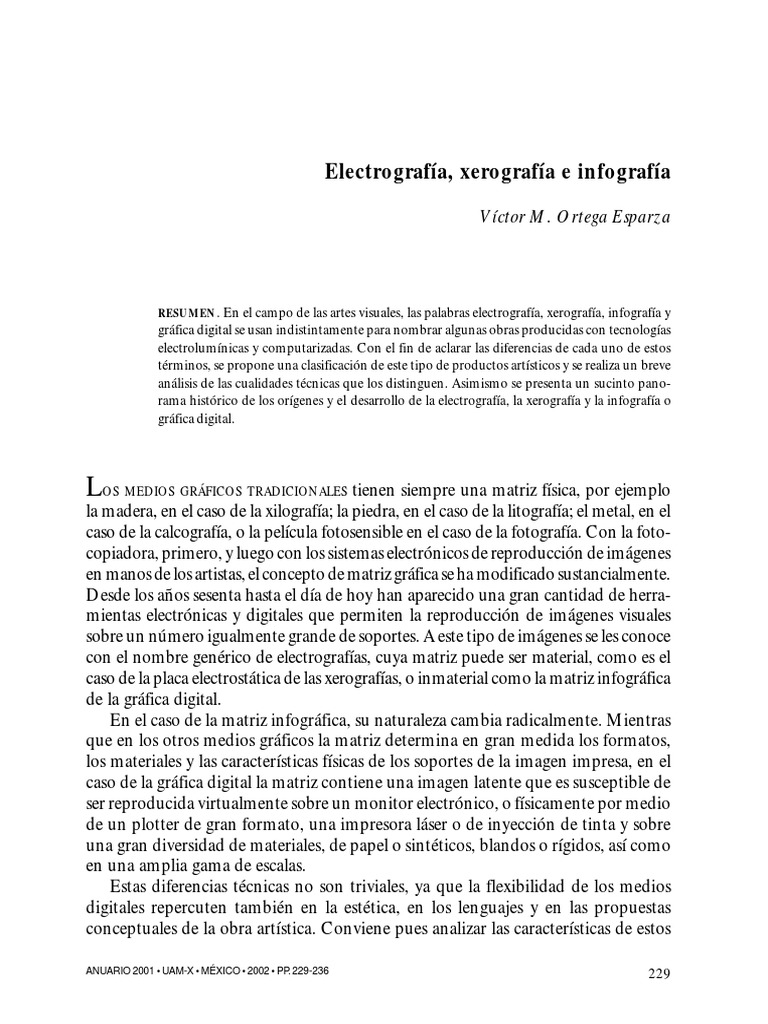 Electrografia Xerografia e Infografia-Victor Ortega Esparza | PDF