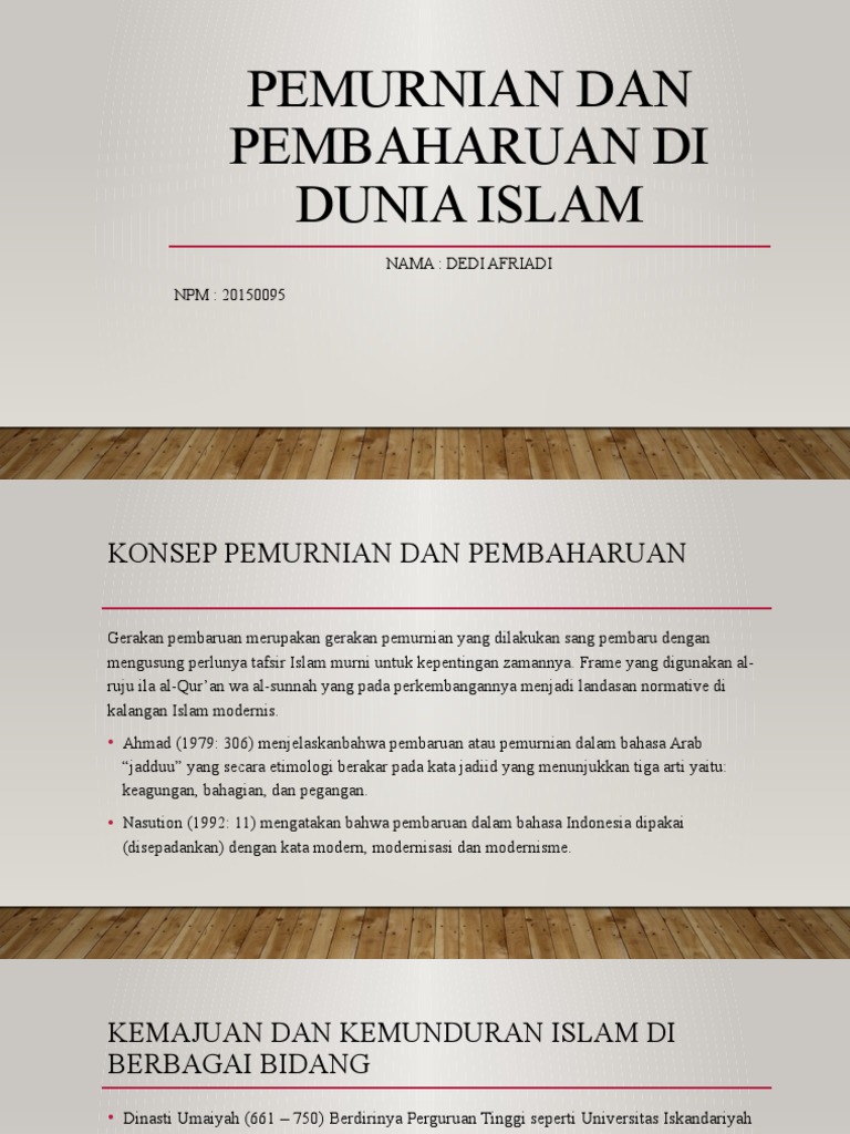 Pemurnian dan Pembaharuan Islam | PDF