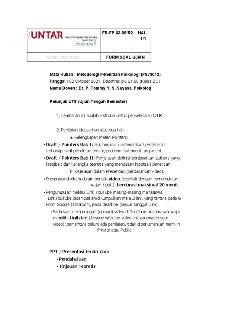 FORMAT TESIS UTS Digital Stress and Work Engagement | PDF | Sains ...