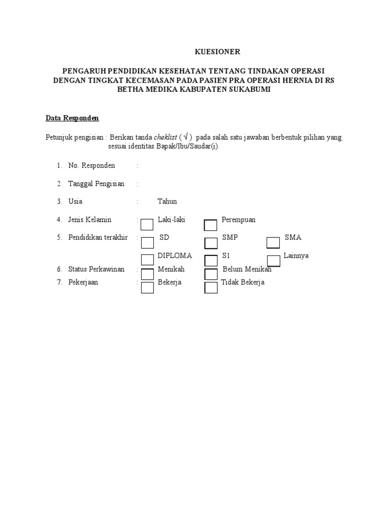 KUESIONER | PDF | Pengembangan Diri