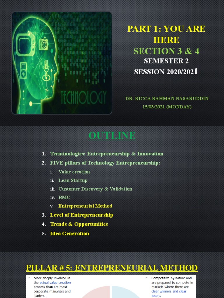 Understanding the Foundations of Technology Entrepreneurship: An ...