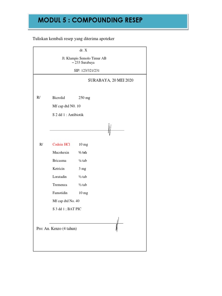 Resep Obat untuk Anak 4 Tahun | PDF | Kesehatan Holistik