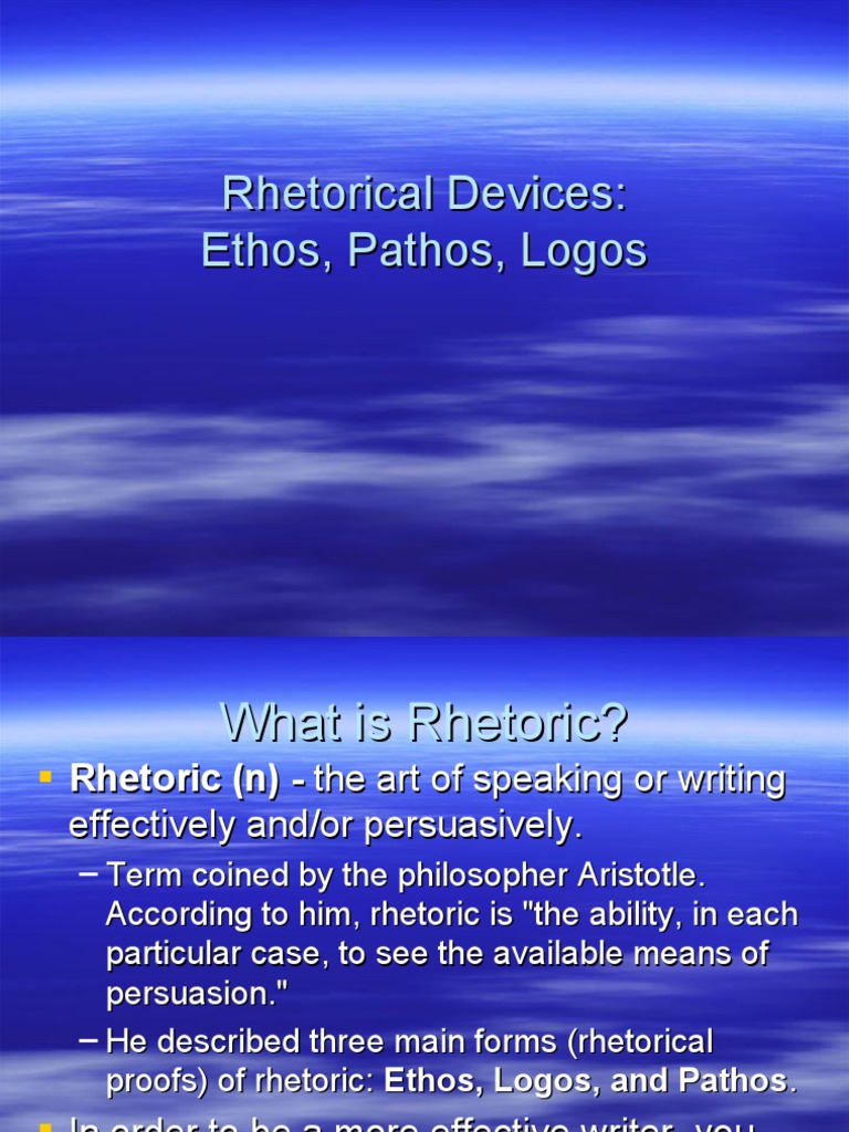 Understanding Ethos, Pathos, Logos | PDF | Rhetoric | Logos