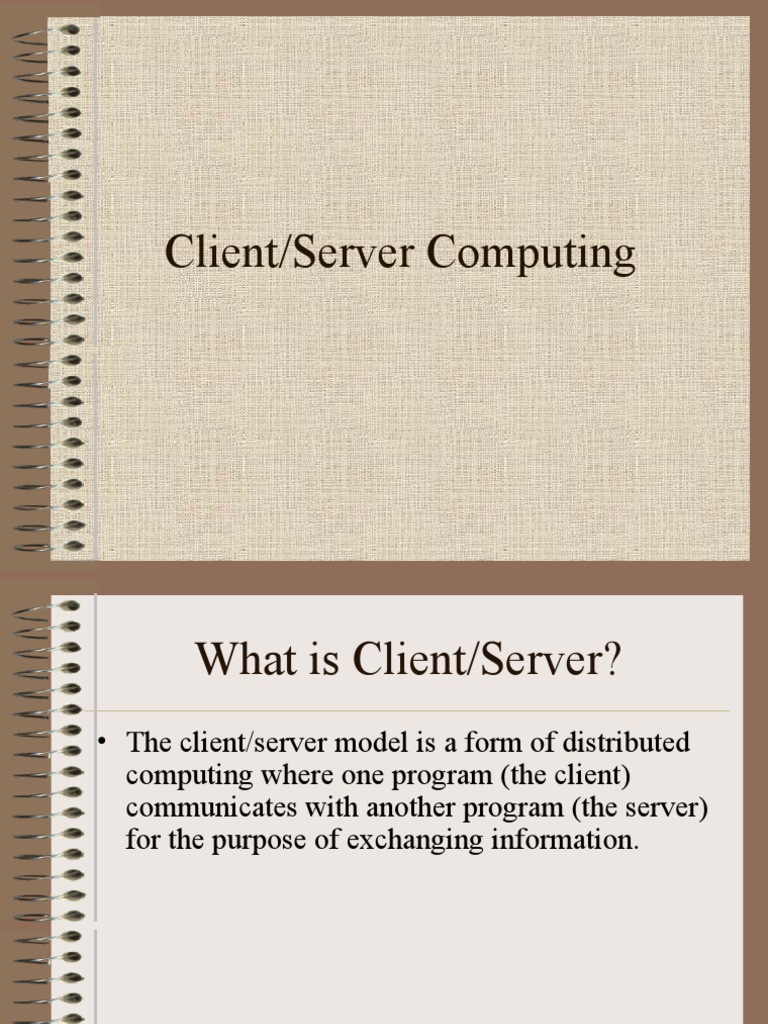 Clientserver Pdf Clientserver Model Server Computing 