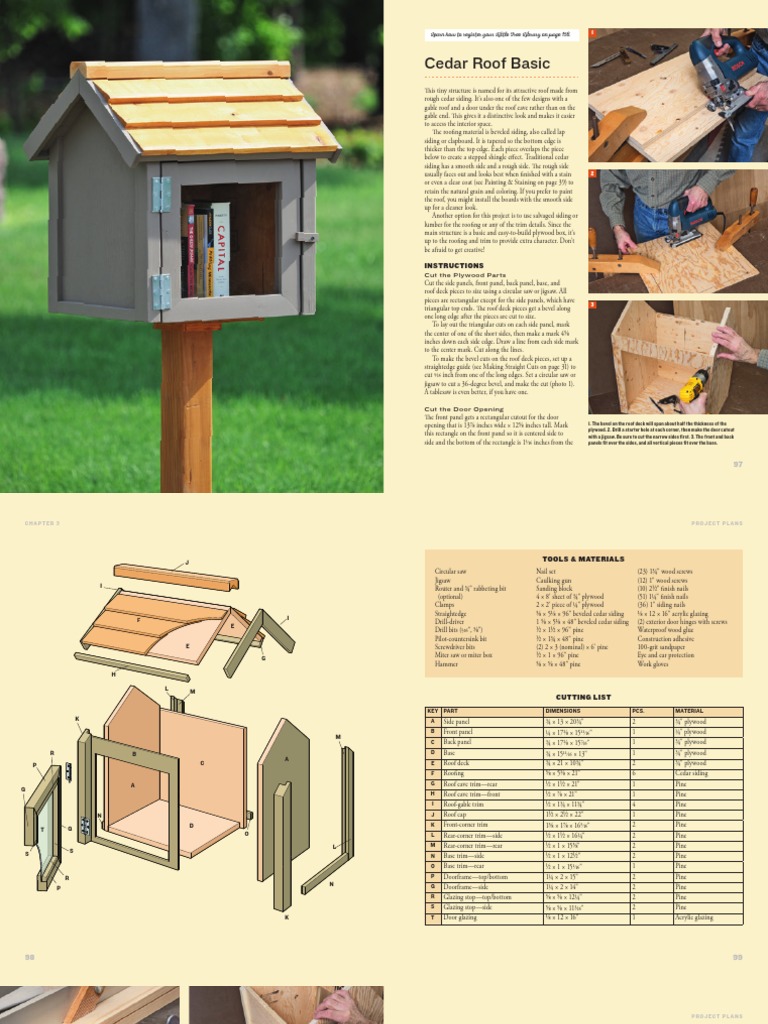Cedar Roof Basic Library Design - Little Free Libraries and Tiny Sheds ...