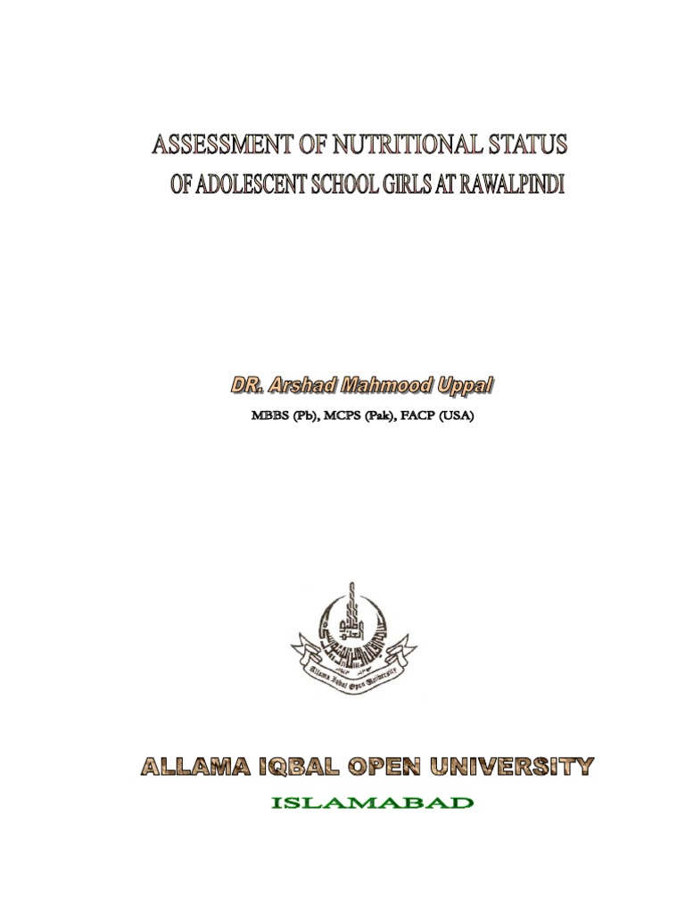 Nutritional Status of Adolescent School Girls | PDF | Malnutrition ...