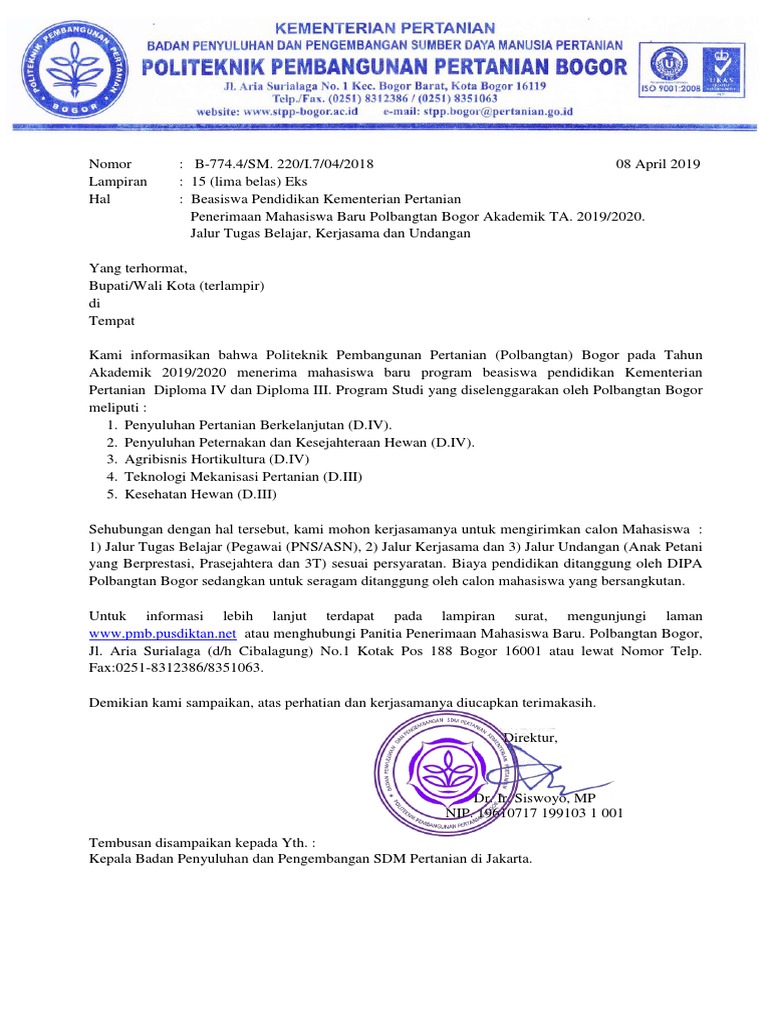 Surat PMB | PDF | Teknologi & Rekayasa