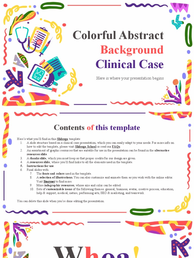 Colorful Abstract Background Clinical Case by Slidesgo | PDF | Planets ...