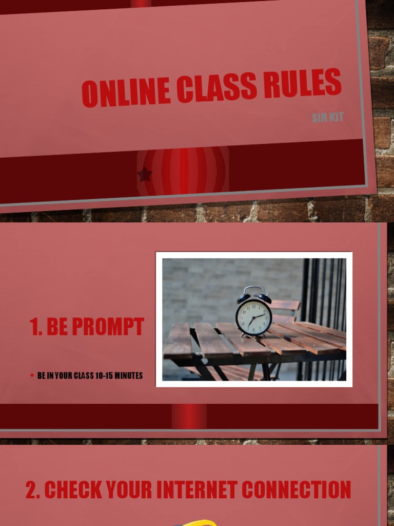 Online Class Rules: Sir Kit | PDF