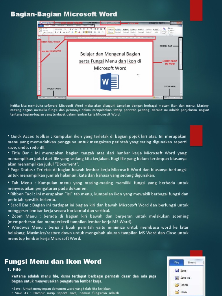 Bagian-Bagian Microsoft Word | PDF | Komputer
