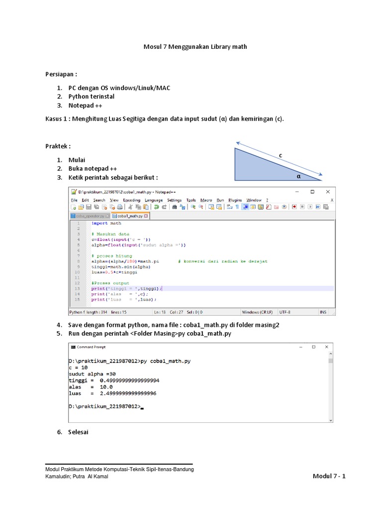 Modul 7 Menggunakan Library Math | PDF