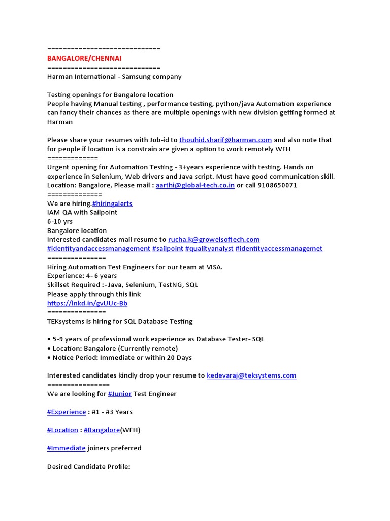 Testingjobs Fulllist Pdf Software Testing Selenium Software