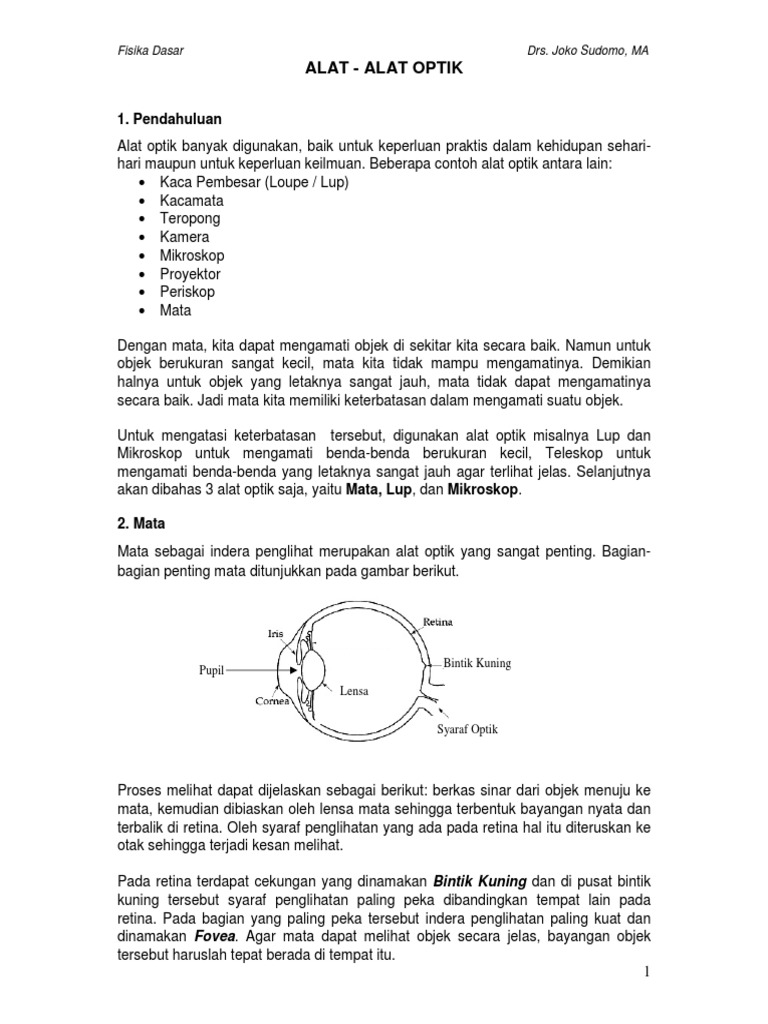 5+Alat+Optik Mata | PDF
