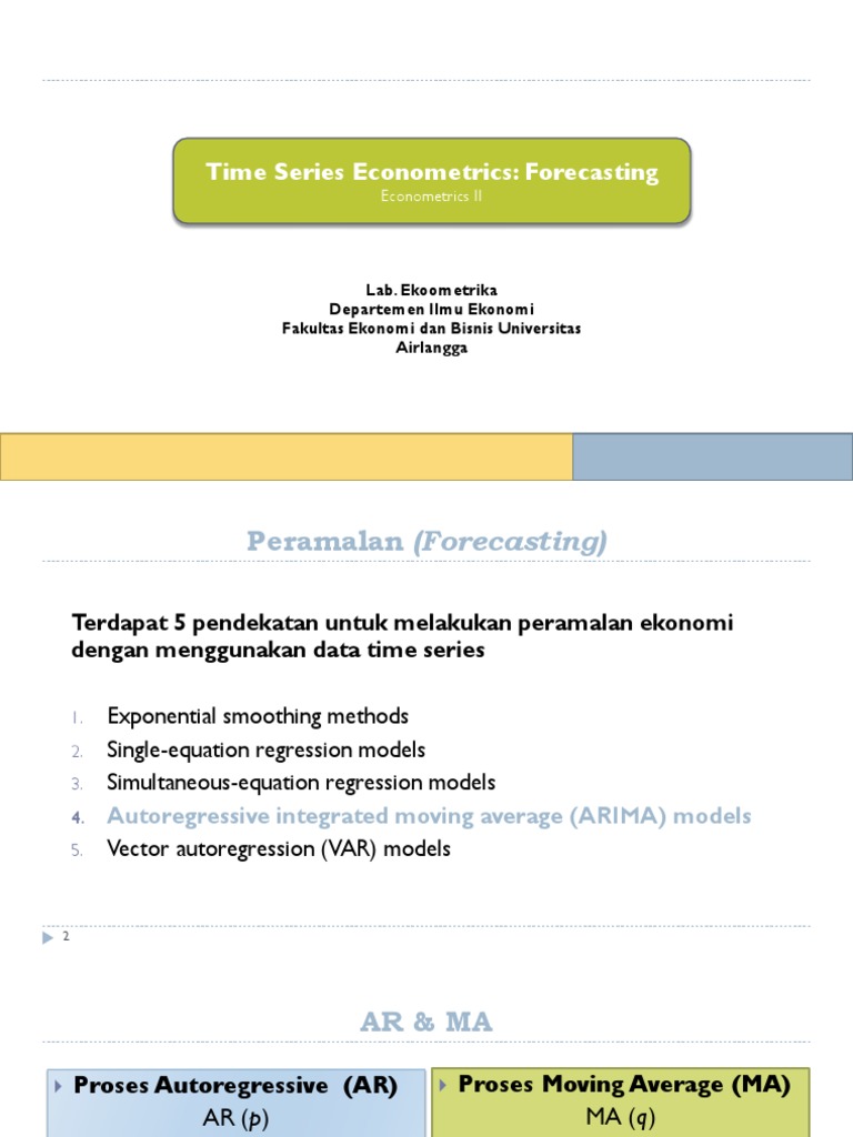 Materi ARIMA | PDF | Metode & Bahan Ajar