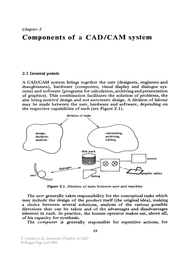 Components of A CAD/CAM System: 2.1 General Points | PDF | Computer ...