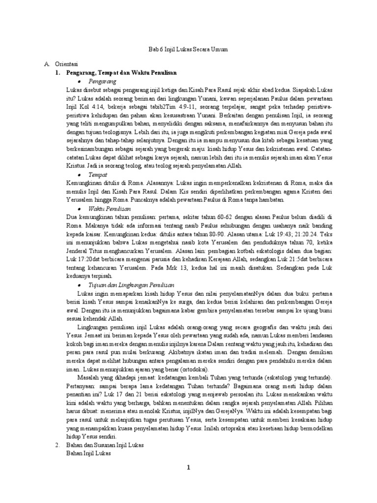 Injil Sinoptik | PDF