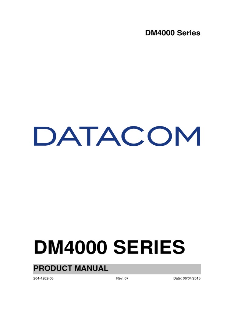 204-4262-07 - DM4000 Series - Product Manual | PDF | Computing ...