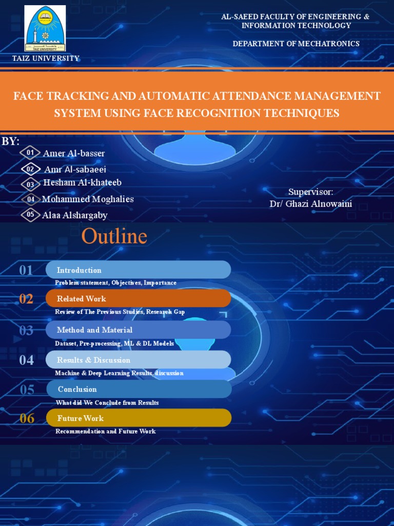 Face Tracking and Automatic Attendance Management System Using Face Recognition Techniques BY ...