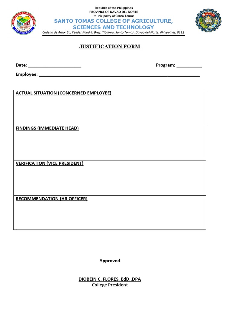 Santo Tomas College of Agriculture, Sciences and Technology ...