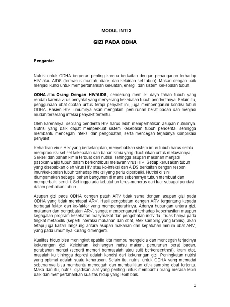 Gizi Odha | PDF | Kesehatan Holistik
