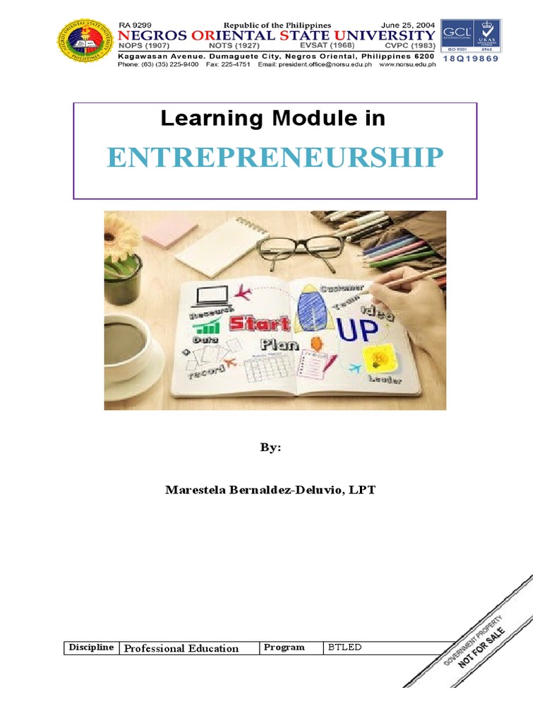 Final Module (ENTREP) | PDF | Entrepreneurship | Learning