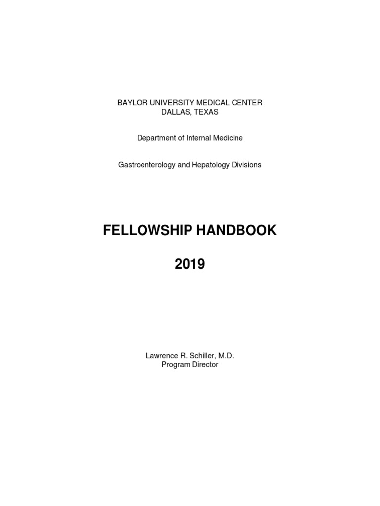 GI Fellowship Handbook | PDF | Gastroenterology | Medicine