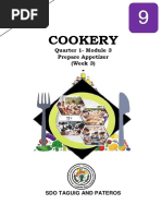 Grade 11 - Cookery-Week 1 | PDF | Disinfectant | Kitchen Utensil