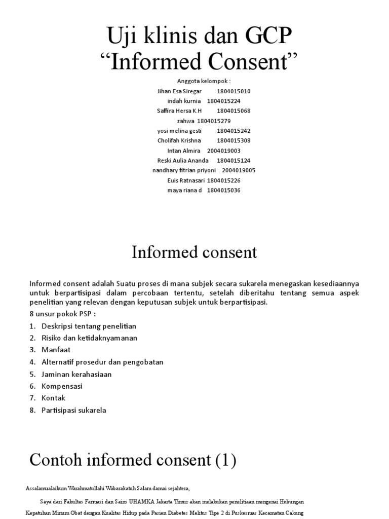 Tugas Uji Klinis Dan GCP | PDF | Kesehatan Holistik | Sains & Matematika