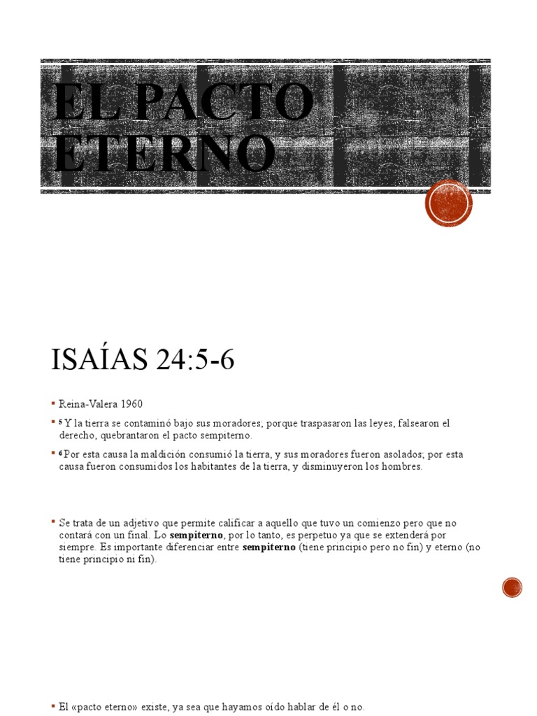 El Pacto Eterno | PDF | Dios | Creencia religiosa y doctrina