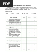 Validation Sheet For Research Questionnaire | PDF